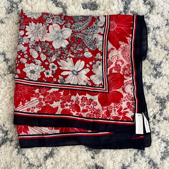 Talbots | Accessories | Nwt Talbots Silk Floral Scarf | Poshmark